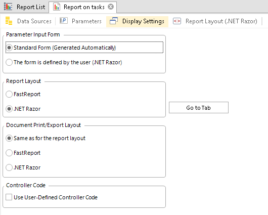 Using custom paging in Razor reports