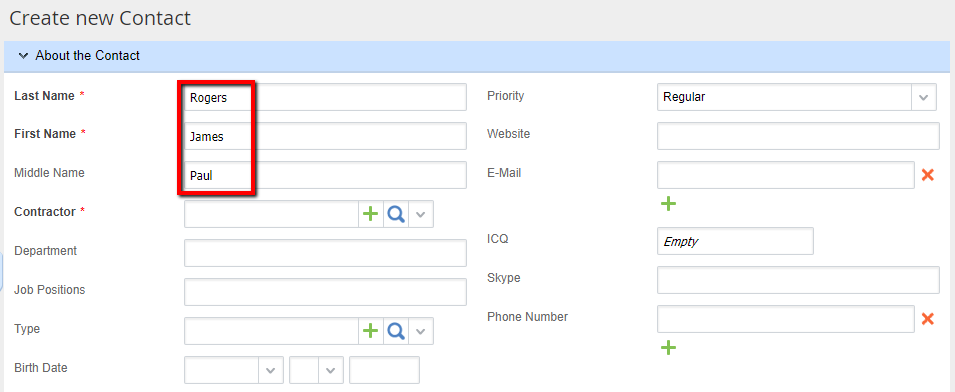 Example of a script for calculating a field value